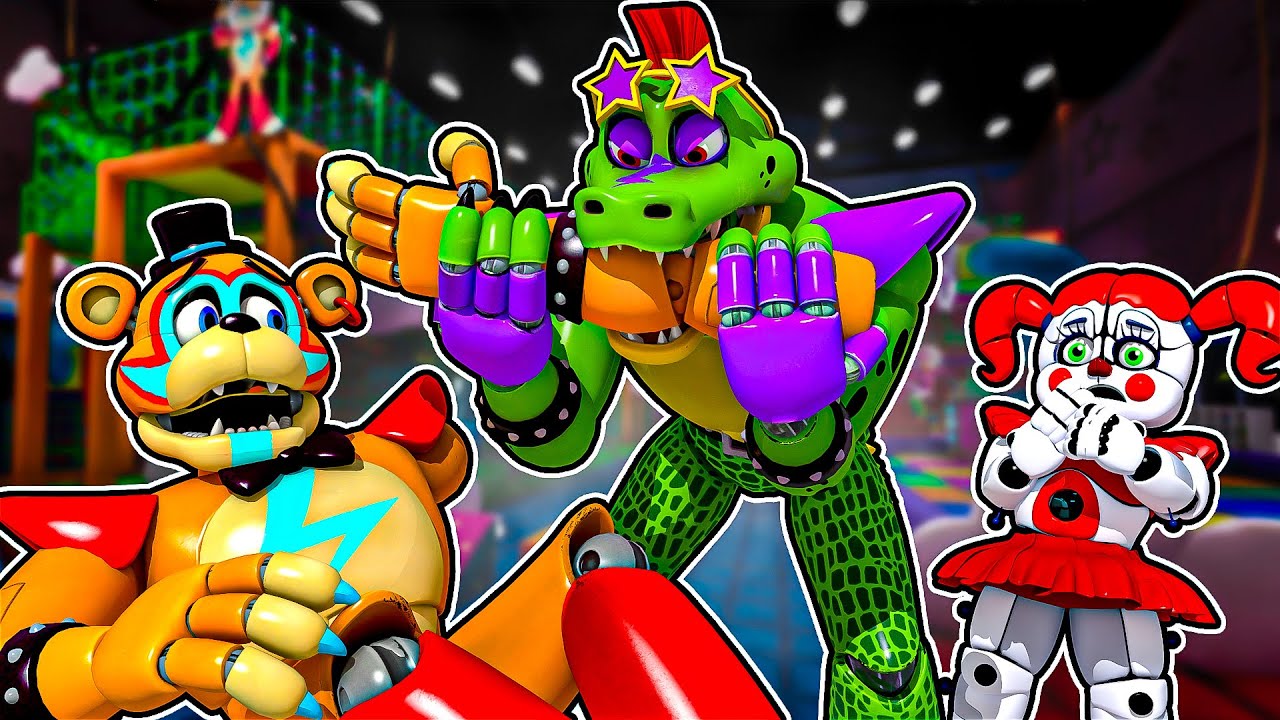 Monty Gator EATS Glamrock Freddy in Security Breach - YouTube