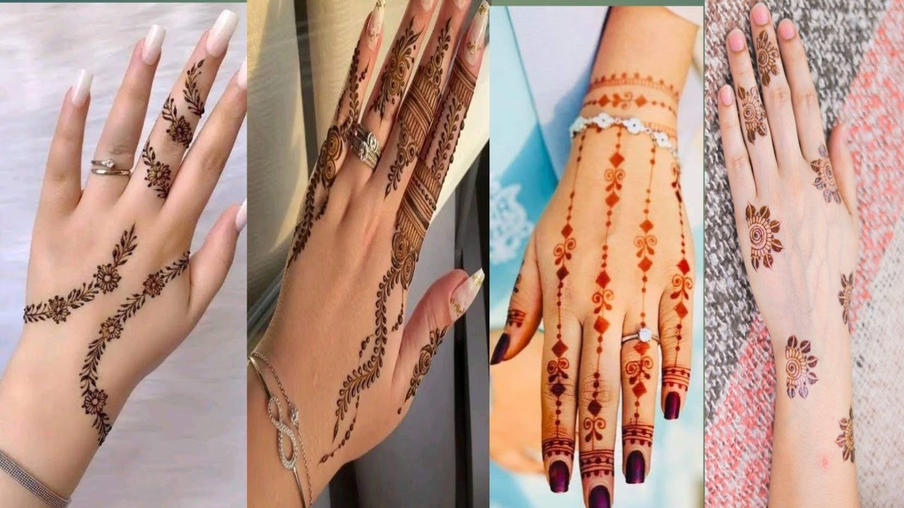 Back hand beautiful henna design - Simple and easy mehndi designs for ...