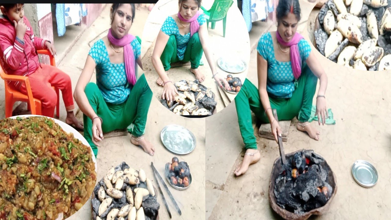 गांव कि प्रसिद्ध लिट्टी चोखा //Goitha par banaye mein Aaj//Goitha ...