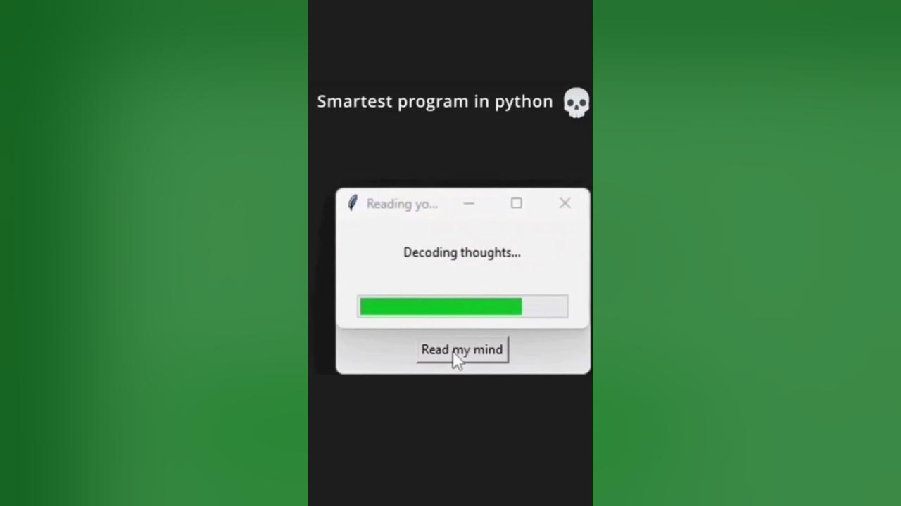 Smartest program in python 😄 - YouTube