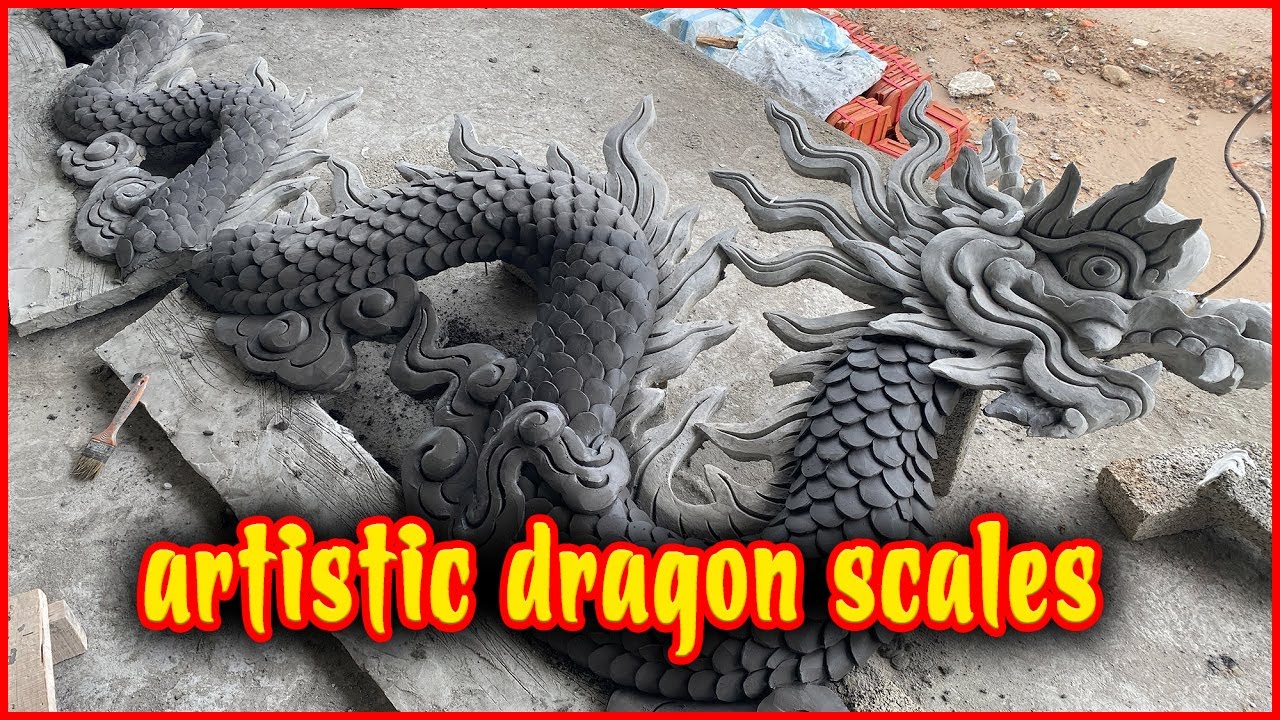 how artisans create dragons out of cement - YouTube