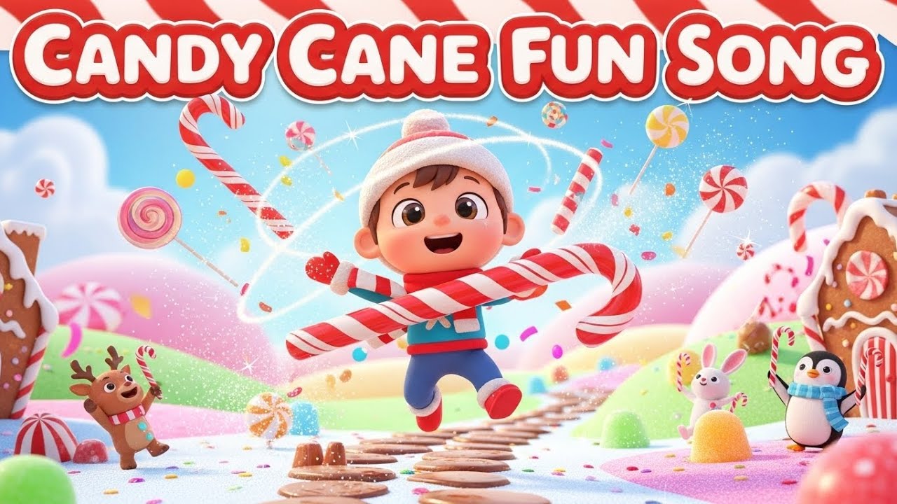 Candy Cane Fun Song | Fun Christmas Song for Kids | Nursery Rhyme - YouTube