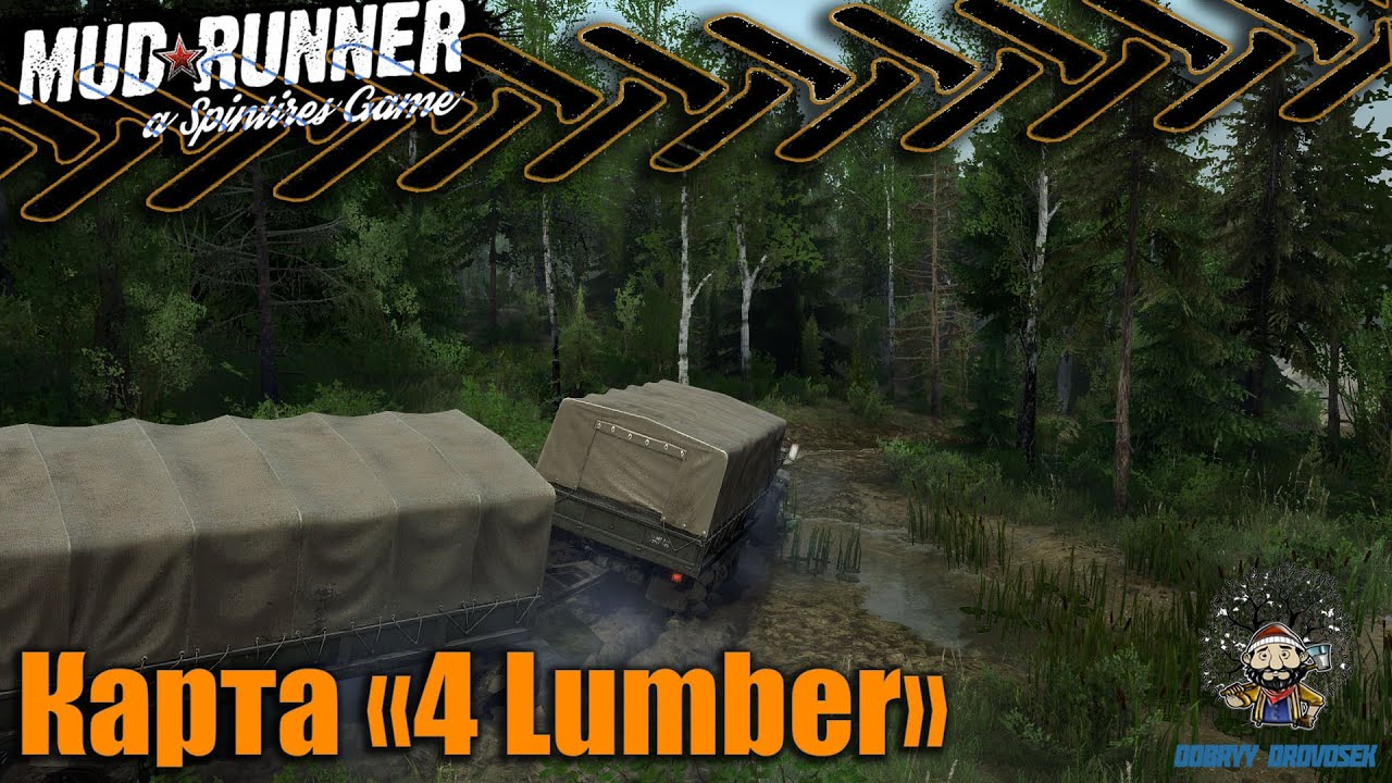 🔴 Spintires: MudRunner Карта «4 Lumber» - YouTube