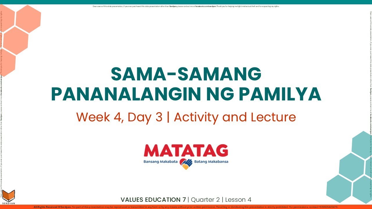 Values Education 7 - Q2W4D3 - Sama-Samang Pananalangin ng Pamilya - YouTube
