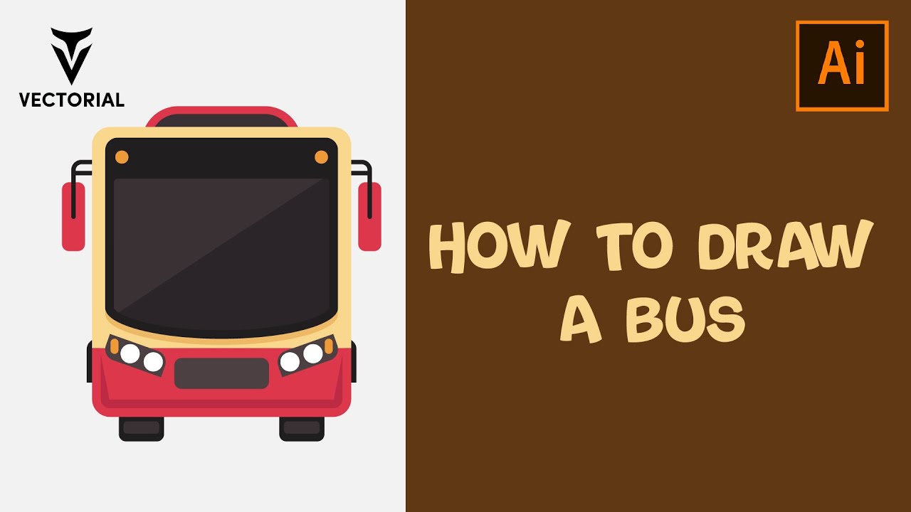 How to Draw a Bus in Adobe illustrator - YouTube