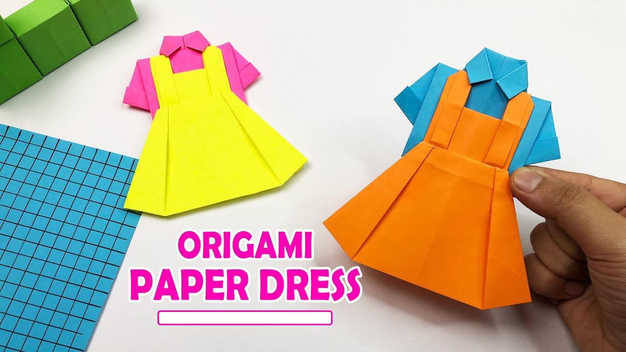 DIY Origami Paper Dress Tutorial: Cute and Adorable Craft! 👗 ️ - YouTube