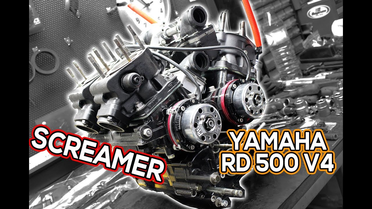 YAMAHA RD 500 V4 Screamer engine Walk-around - YouTube