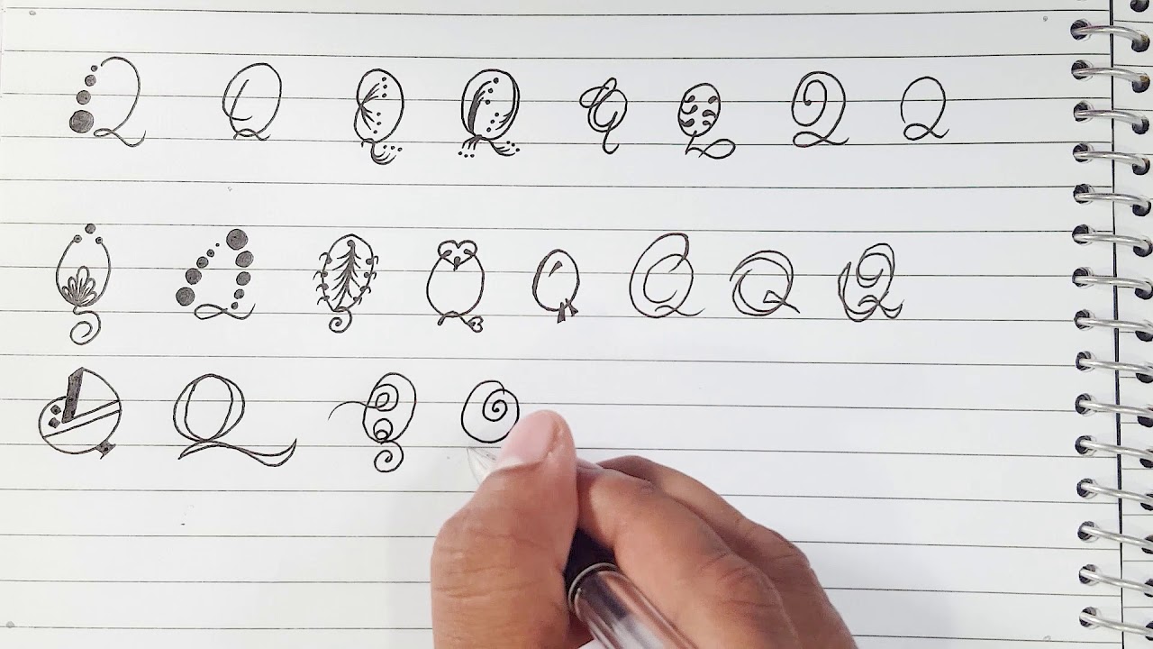 How To Design Letter "Q" in Different Ways - All About English - YouTube