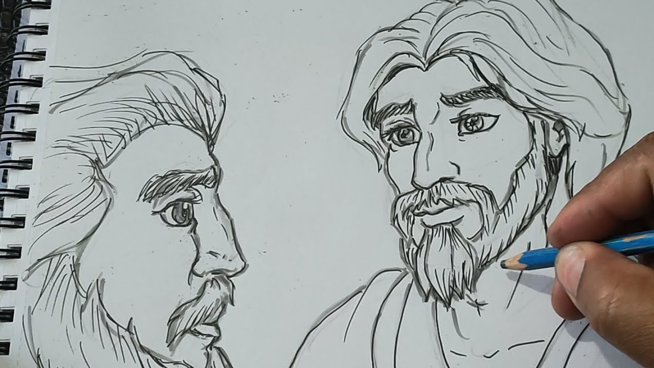 How to draw Jesus talking to Peter from Superbook - Teach Us How to ...
