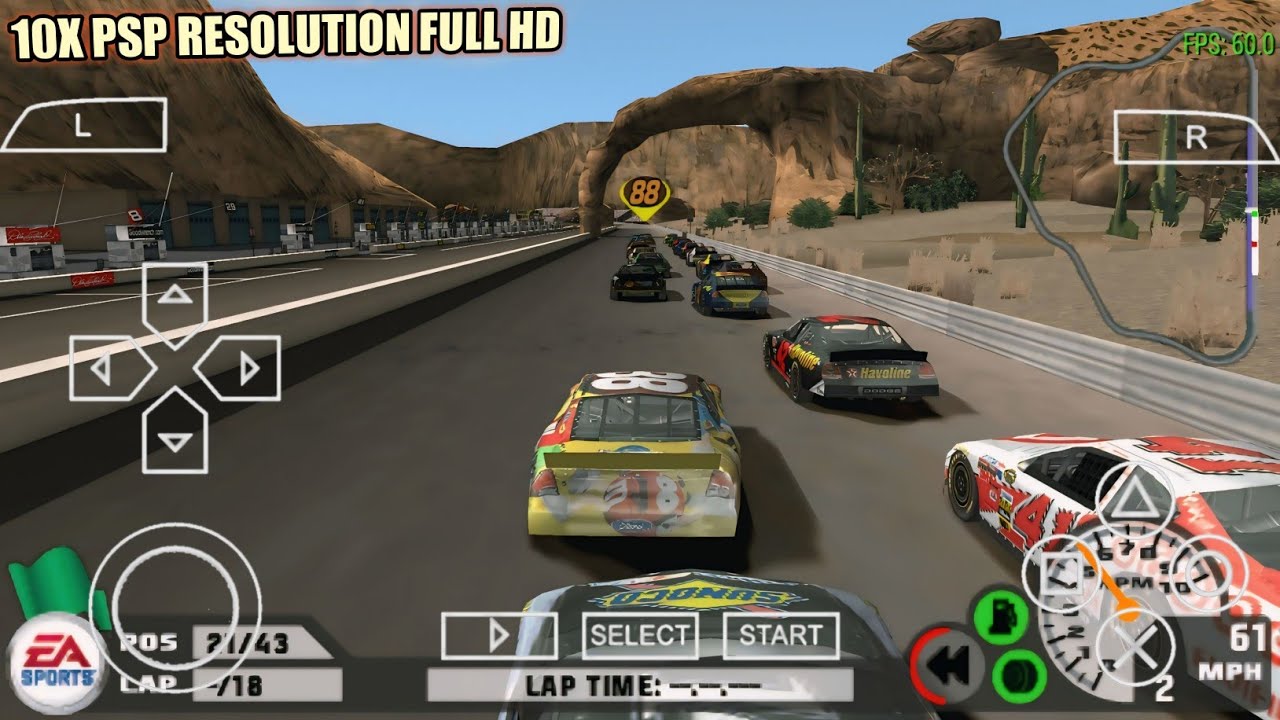 Keren ! Coba Game NASCAR Setting Grafik 10X PSP Lebih HD Cuy ! - YouTube