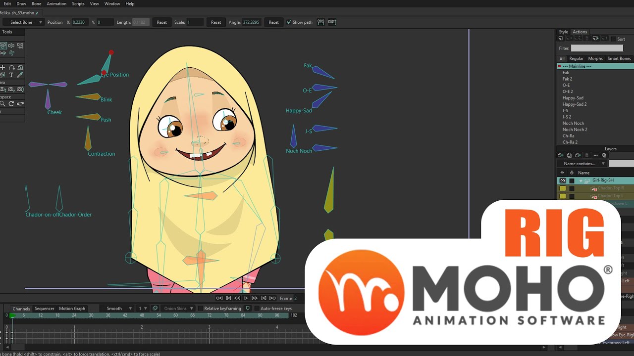 Girl Rig,Made with Moho software - YouTube
