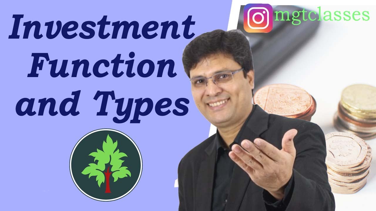 Investment Function and Types of Investment in Hindi - YouTube