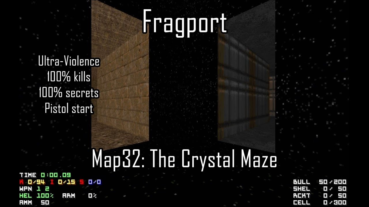 Doom II: Fragport - Map32: The Crystal Maze (UV-MAX) - YouTube