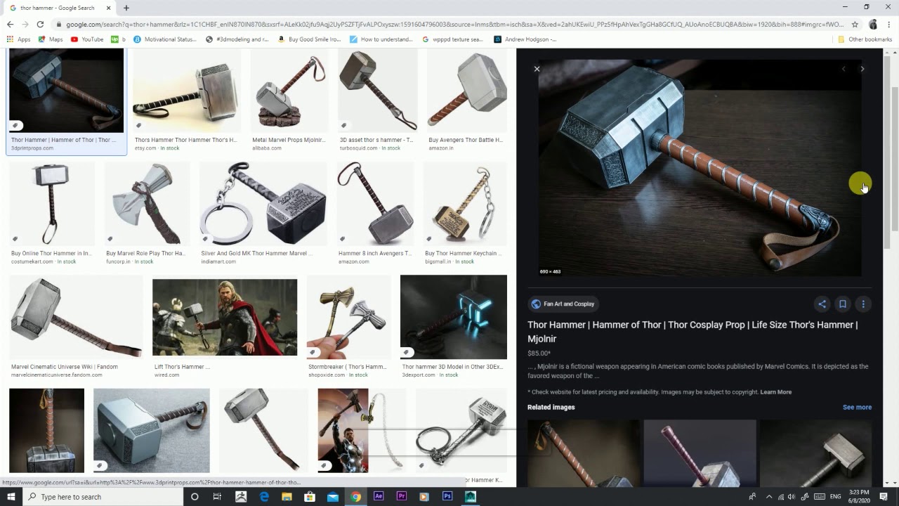 Thor Hammer 3d modeling tutorial maya || part 2 - YouTube