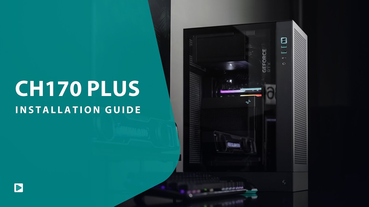 [Installation Guide] DeepCool CH170 PLUS Vertical Micro-ATX Mini Tower PC Case - YouTube
