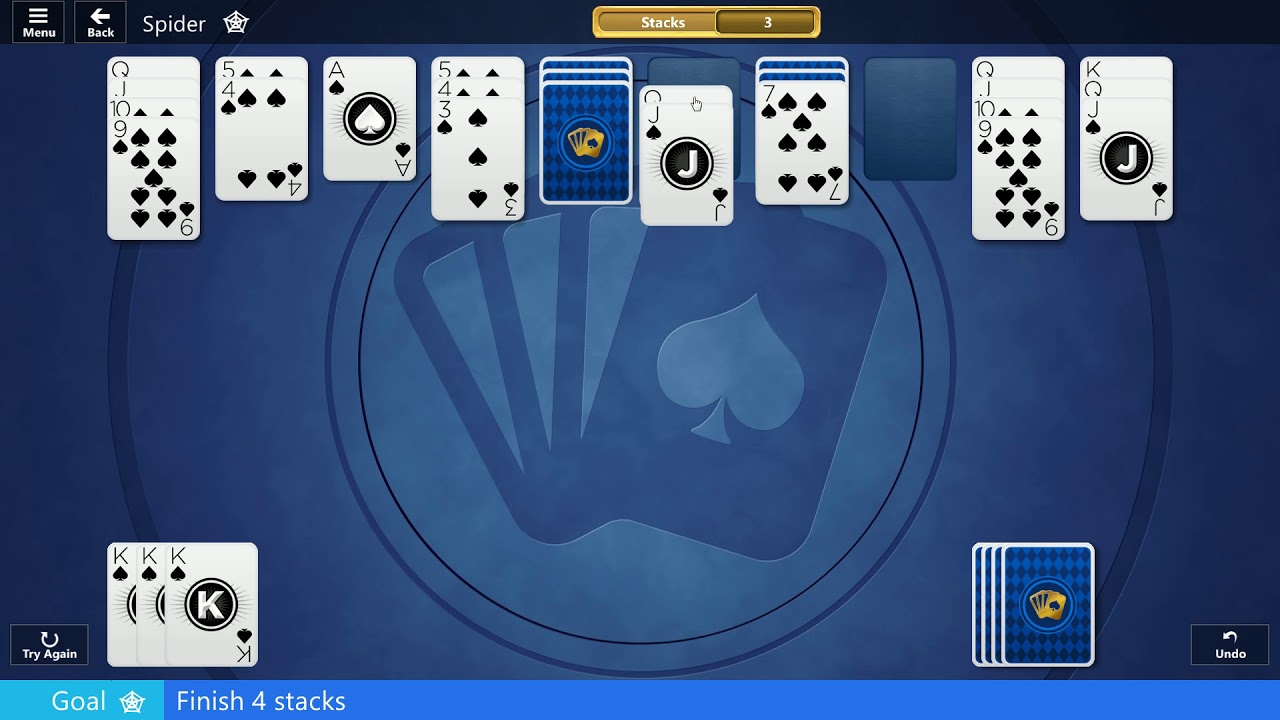 26 Feb, 2019 - SPIDER SOLITAIRE solution [stack challenge] Microsoft ...