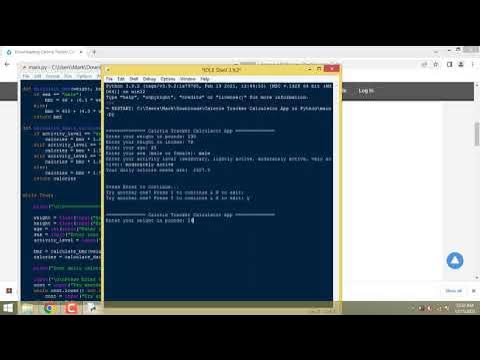 Calorie Tracker Calculator App in Python - YouTube