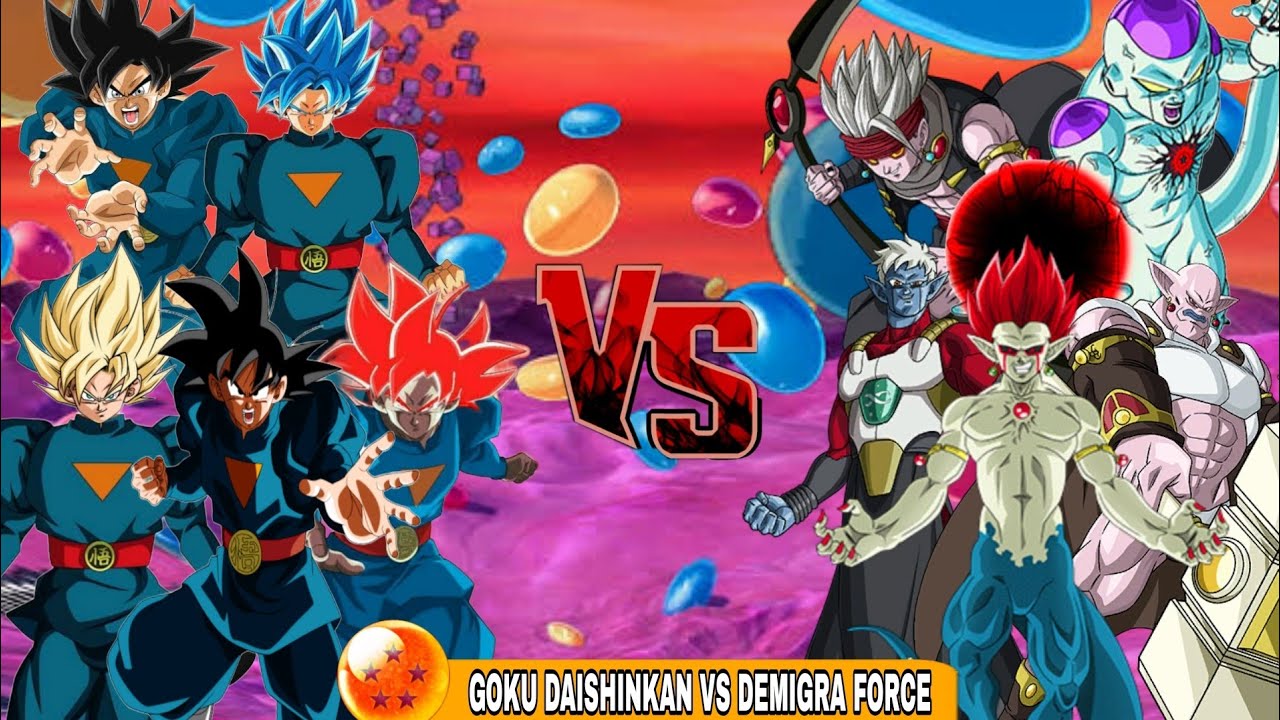Goku Daishinkan Student Forms vs Team Demigra Final Form - Dragon Ball ...