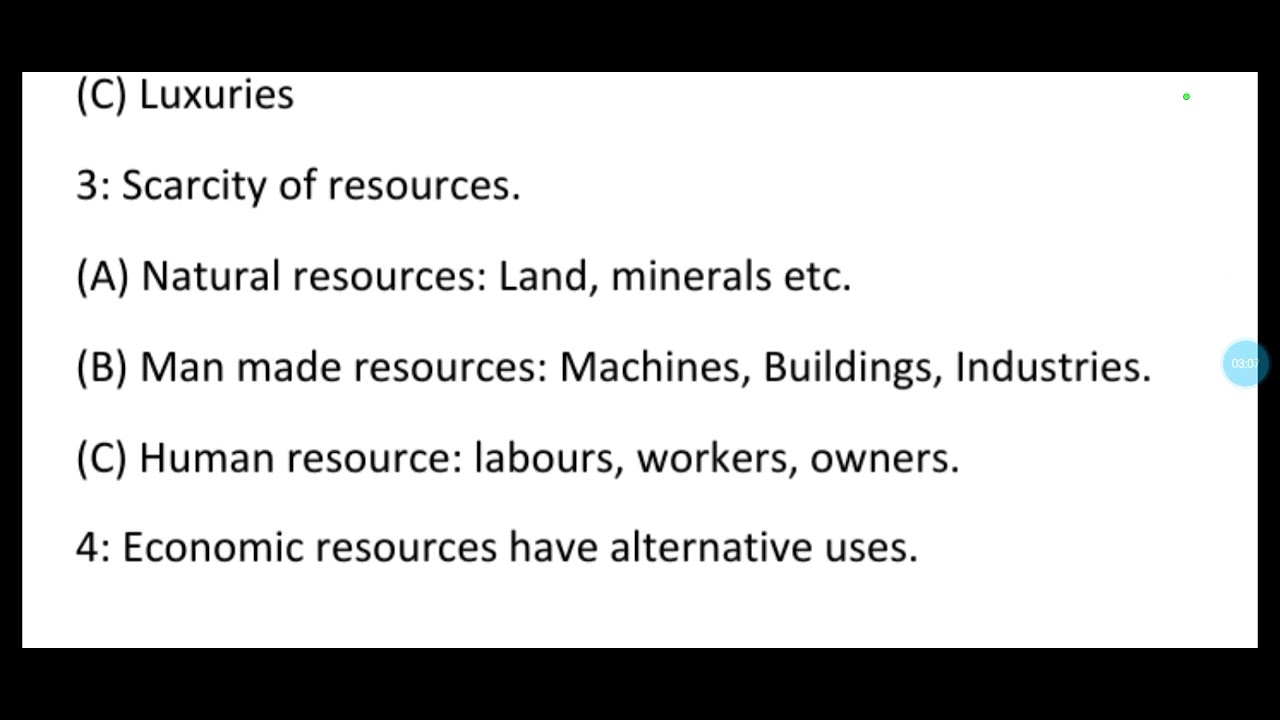 ECONOMICS AS A SCIENCE OF SCARCITY AND CHOICE - YouTube