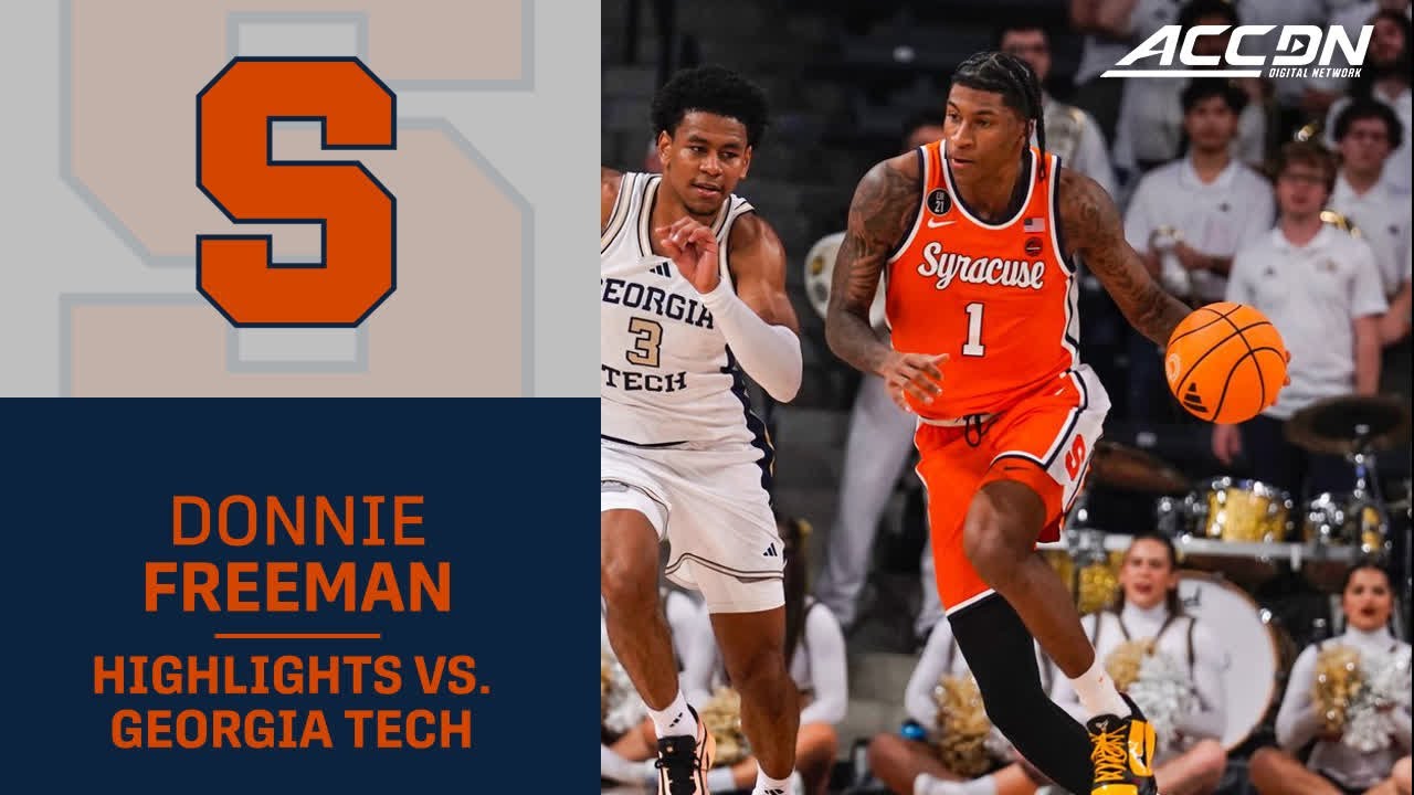 Syracuse's Donnie Freeman Highlights vs. Georgia Tech - YouTube