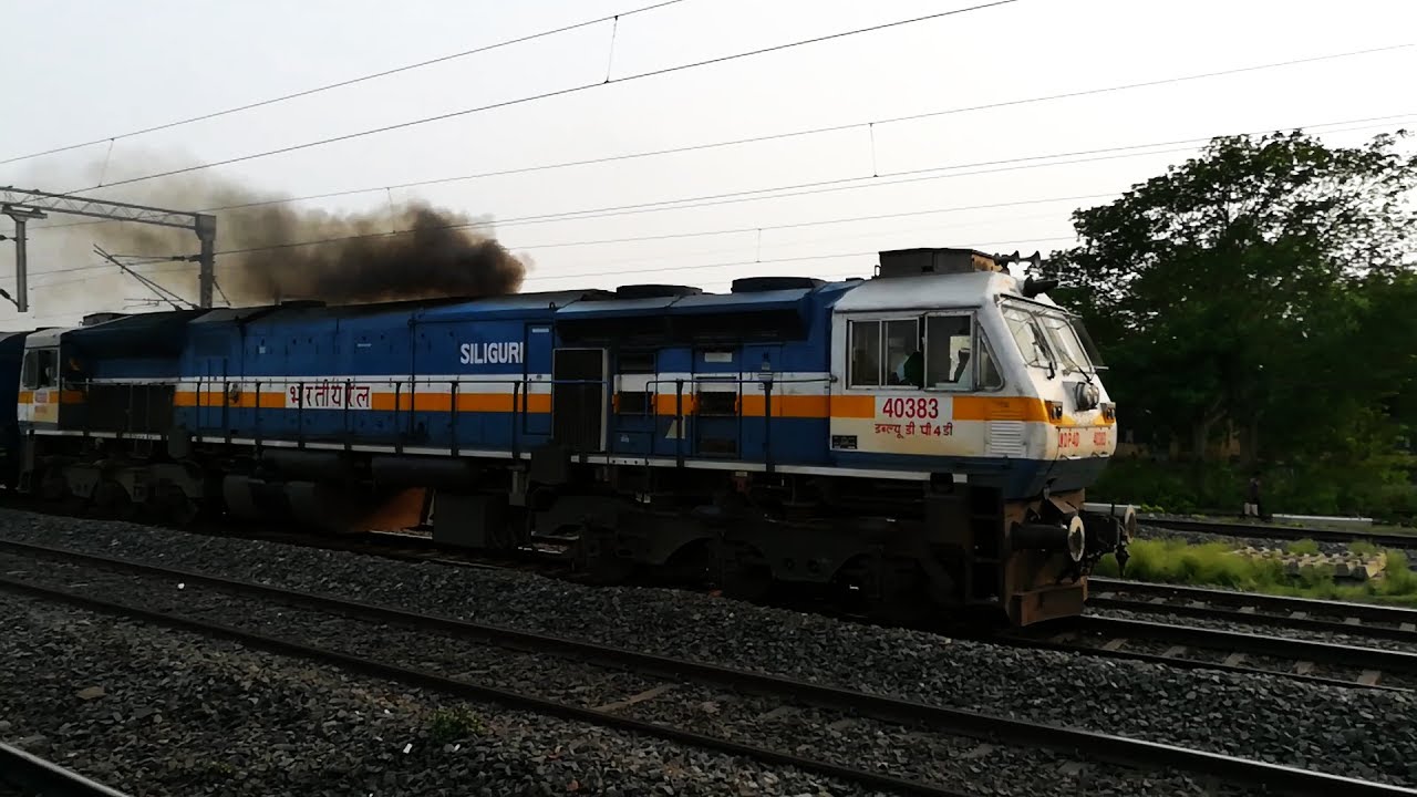 Smoking WDP4D! Accelerates with Saraighat Express [Full HD] - YouTube