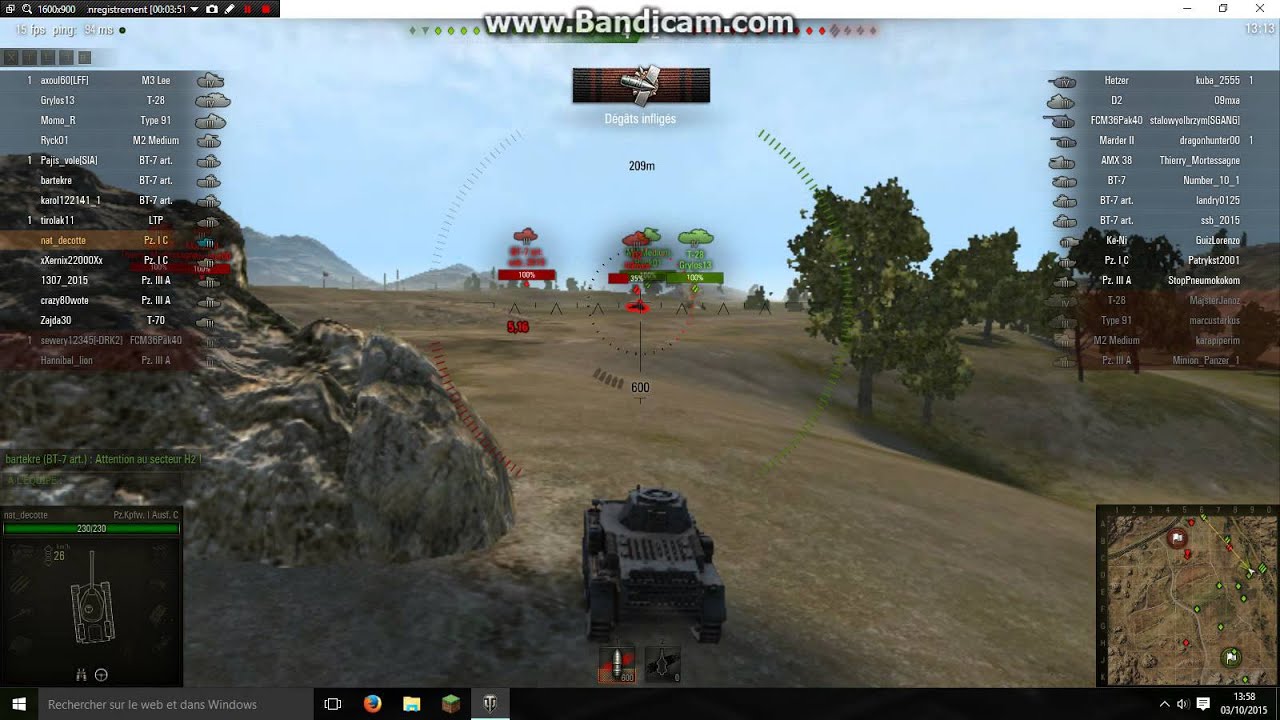 world of tank le pz 1 c au combat - YouTube