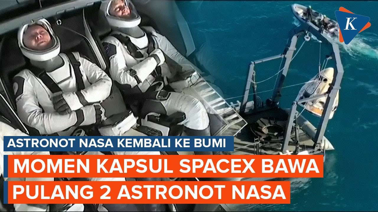 Perjalanan Kapsul SpaceX Bawa Pulang 2 Astronot NASA ke Bumi - YouTube