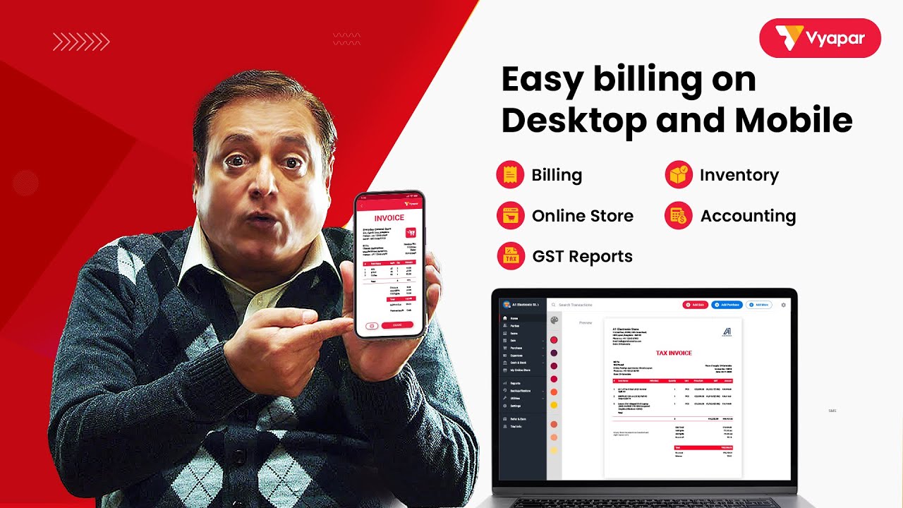 Use Vyapar for GST Billing, Generate GST reports & do GST filing easily ...