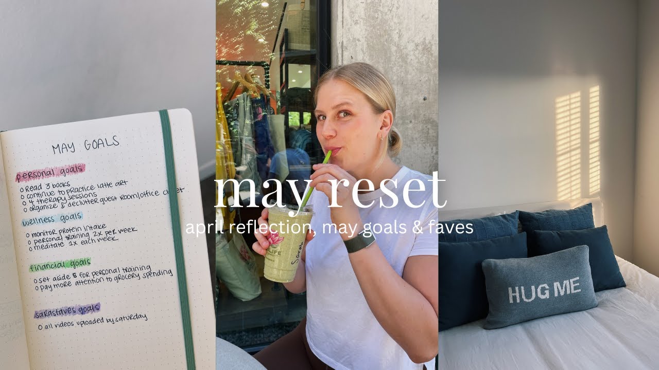 may reset: april reflection, may goals & current faves - YouTube