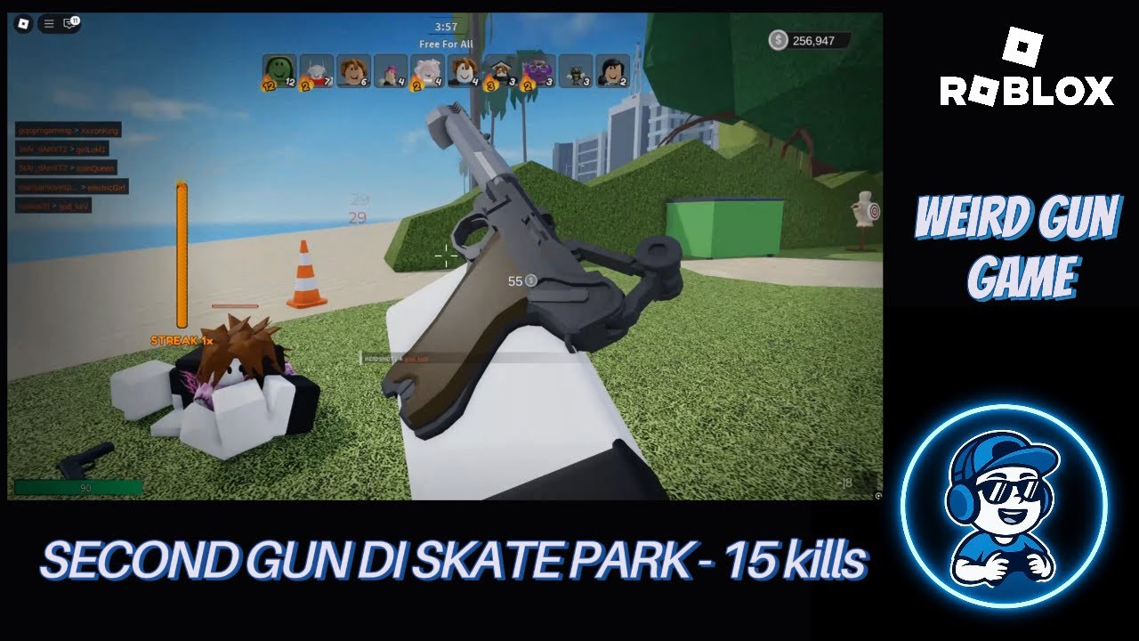 🔥 ROBLOX: Weird Gun Game - Secondary Gun Challenge di Map Skate Park 🎯 ...