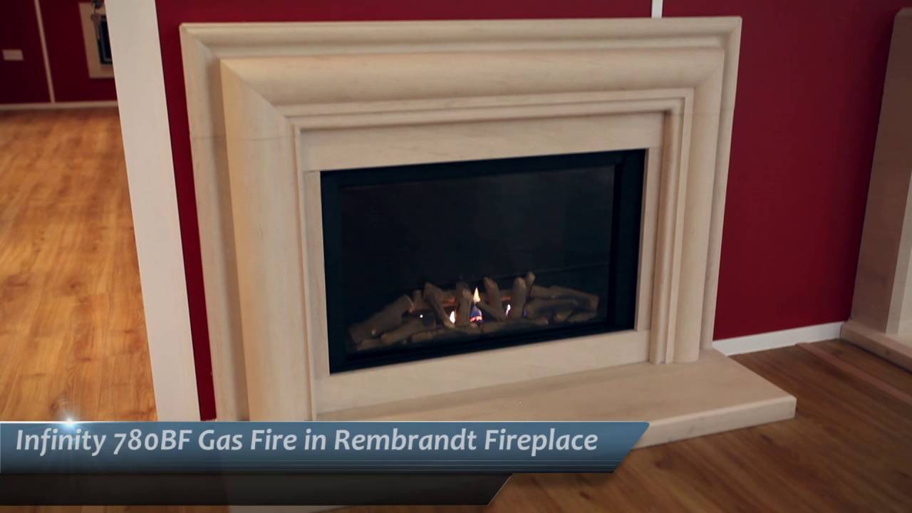 Infinity 780BF Gas Fire in Rembrandt Fireplace - YouTube