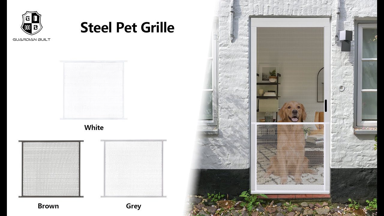 Guardian Steel Pet Grille-guard you door and home! - YouTube