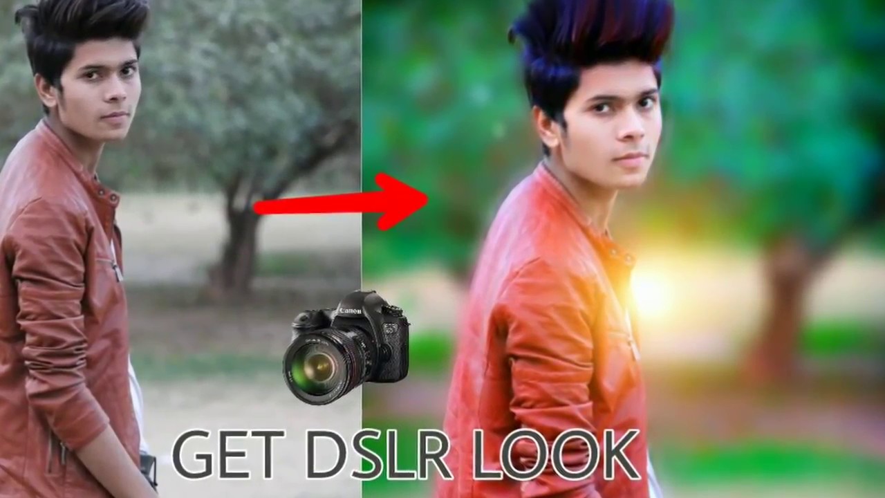 How to make DSLR look on picsart - YouTube