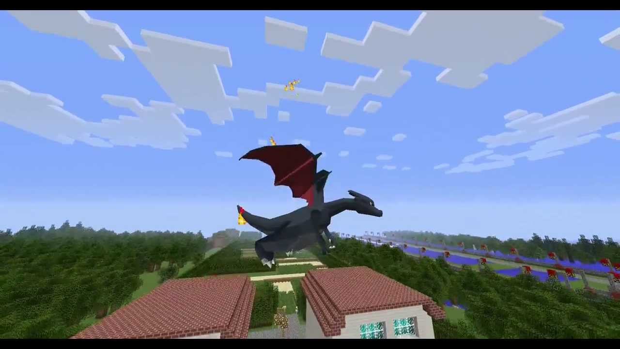 Charizard Pixelmon move animation step one firespin - YouTube