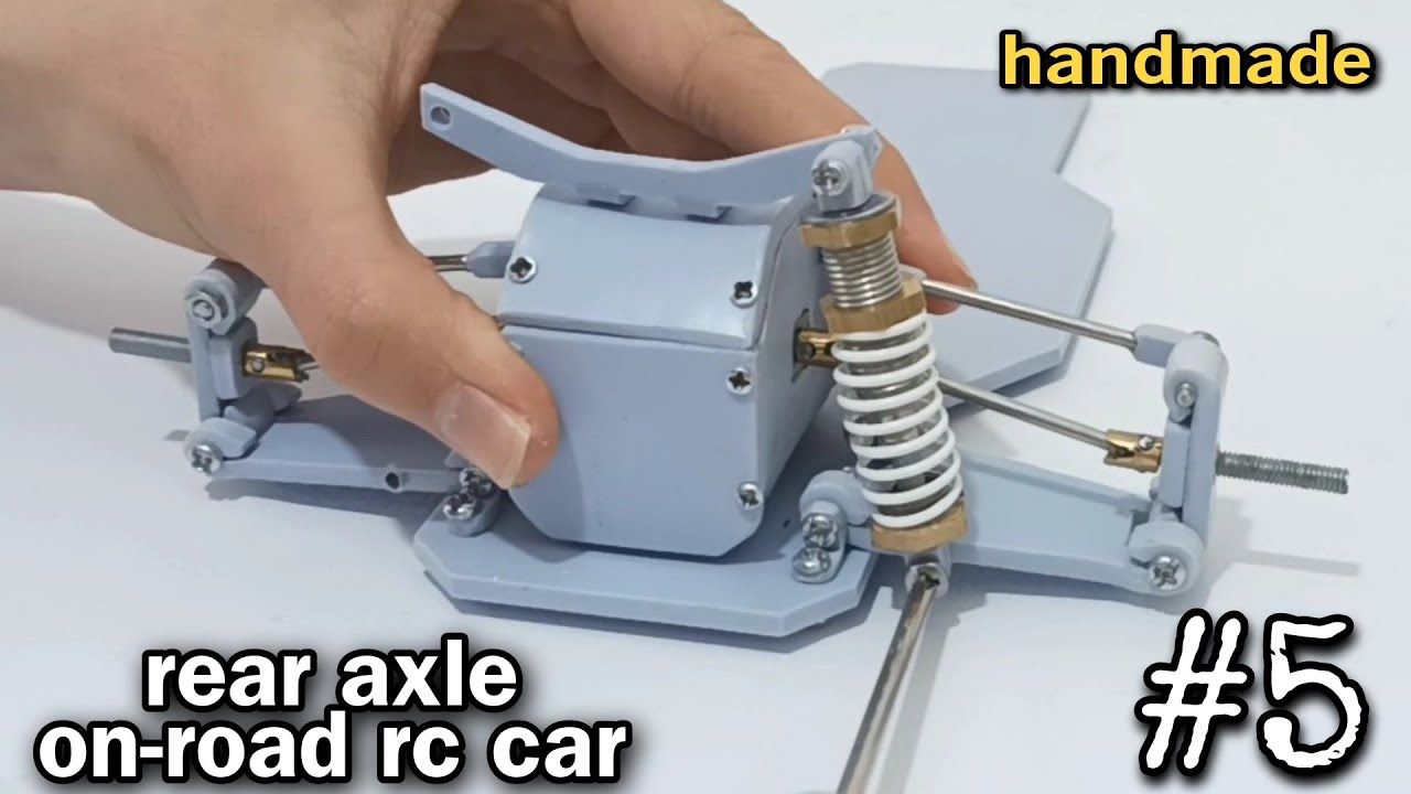 handmade rear axle rc car // how to make on-road rc car #5 - YouTube