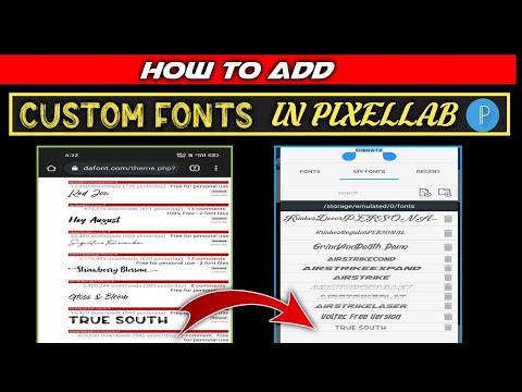 HOW TO DOWNLOAD FONTS TO YOUR PIXELAB - YouTube
