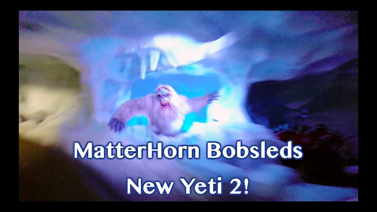 Matterhorn Bobsleds - NEW YETI - Night Time Fantasyland Side ...