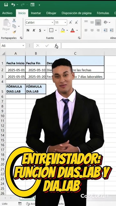 EXCEL | FUNCION DIAS.LAB Y DIA.LAB - YouTube