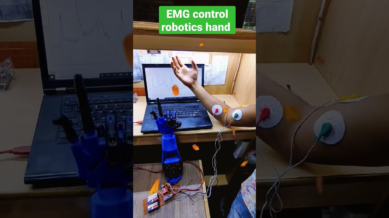 EMG controlled robotic hand #robotics #robot #emg #foryou #shorts # ...