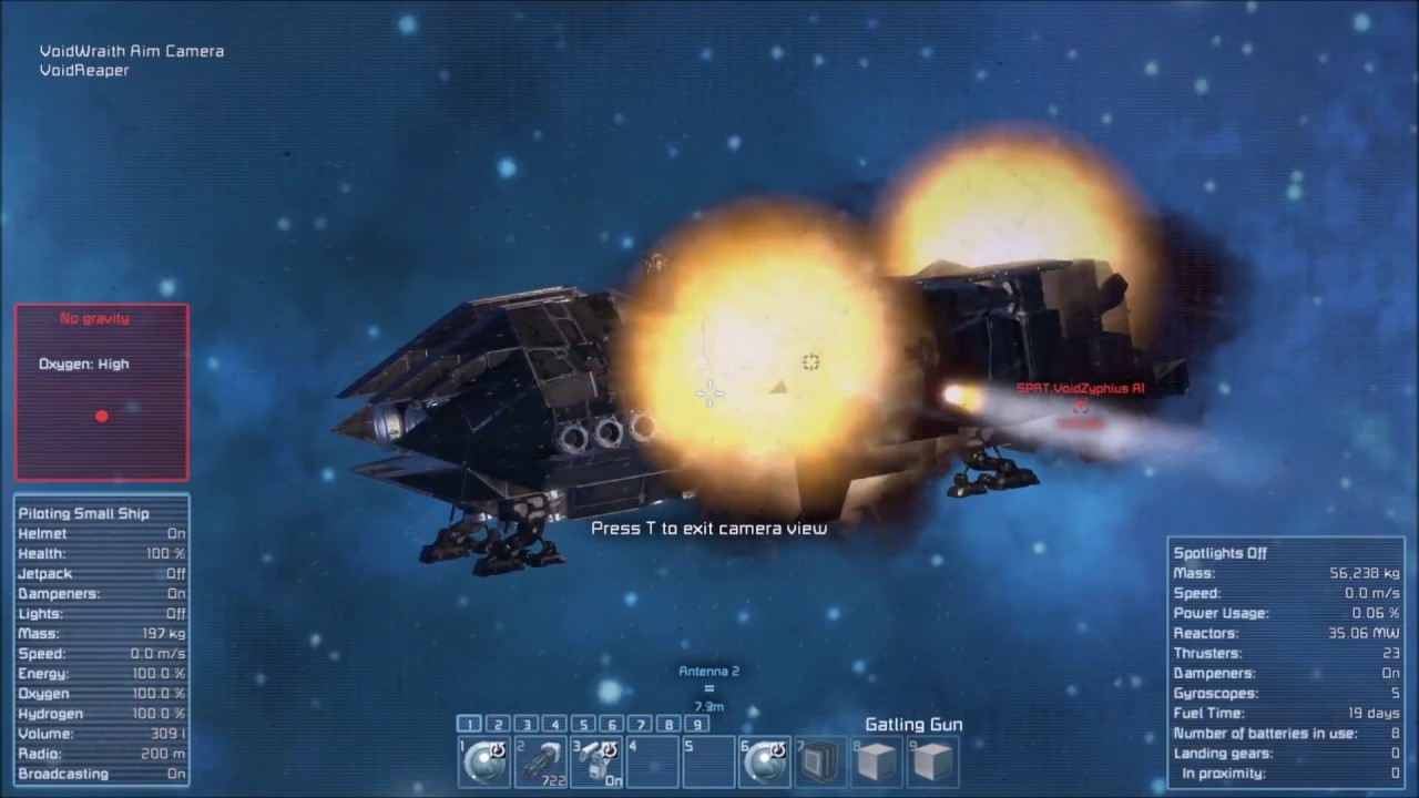 Space Engineers - Missile Ion Gunship Test Flight - YouTube