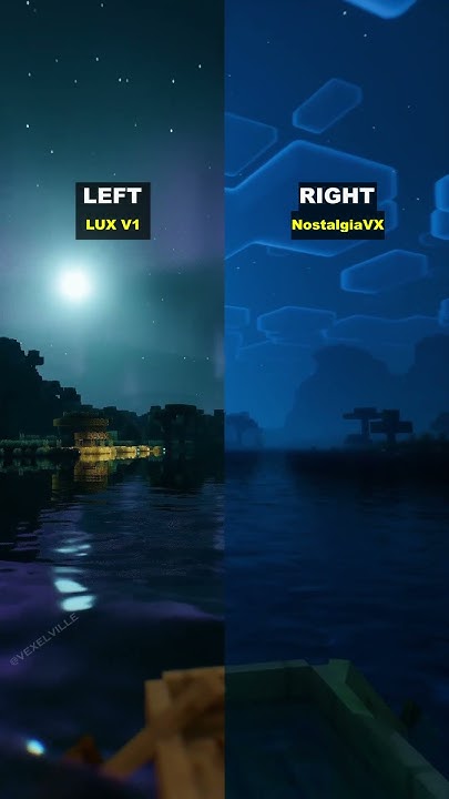 Minecraft Shaders: Lux V1 or NostalgiaVX? #shorts - YouTube