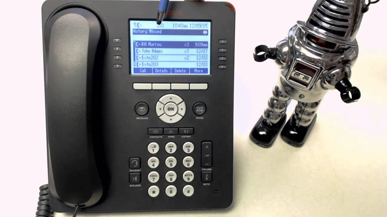 2 AVAYA IP Office: Contacts Phone Book, Redial, History 9508 - YouTube