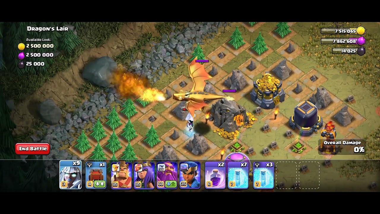 COC Dragon's Lair:Electro Titan Vs The Dragon #GC - YouTube