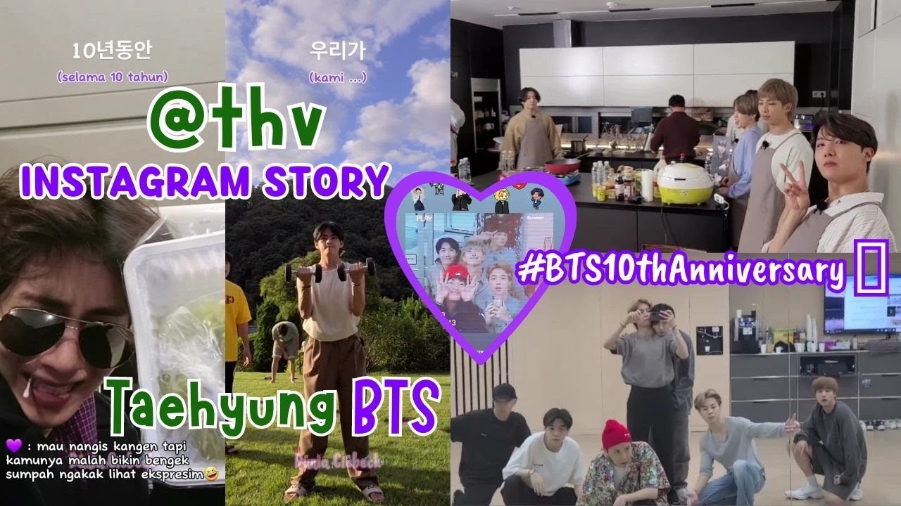 [Sub] BTS Taehyung @thv Story Instagram Update Video dan Tulis Surat ...