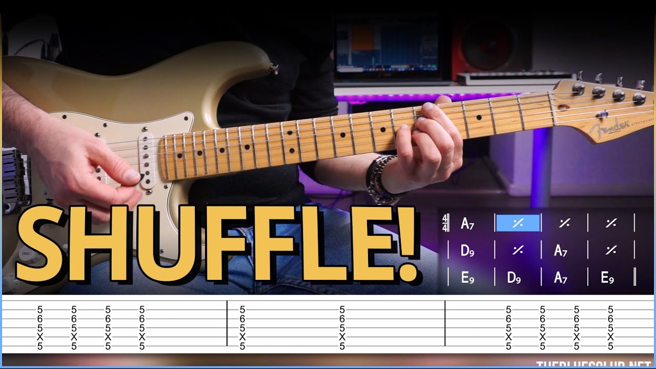 Two Different SHUFFLE BLUES PATTERNS! // Rhythm Lesson with TABS - YouTube