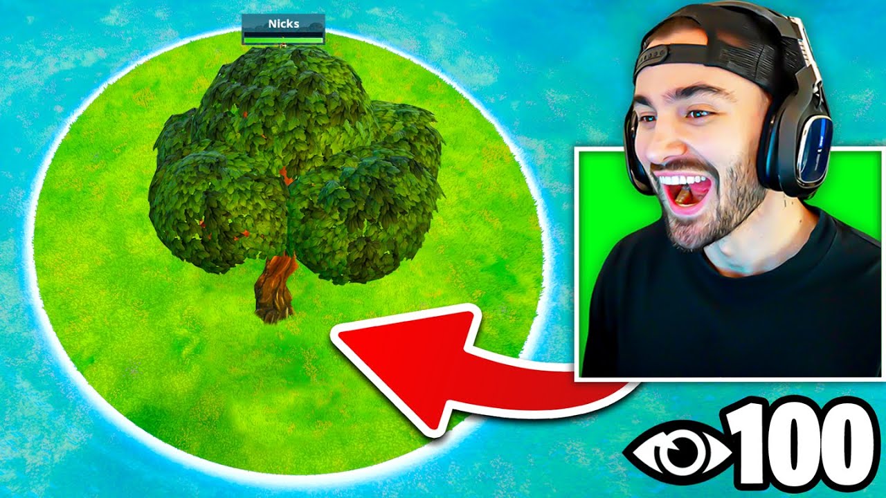 I Got 100 Players to Land in any TREE... but They Can't Leave! - YouTube