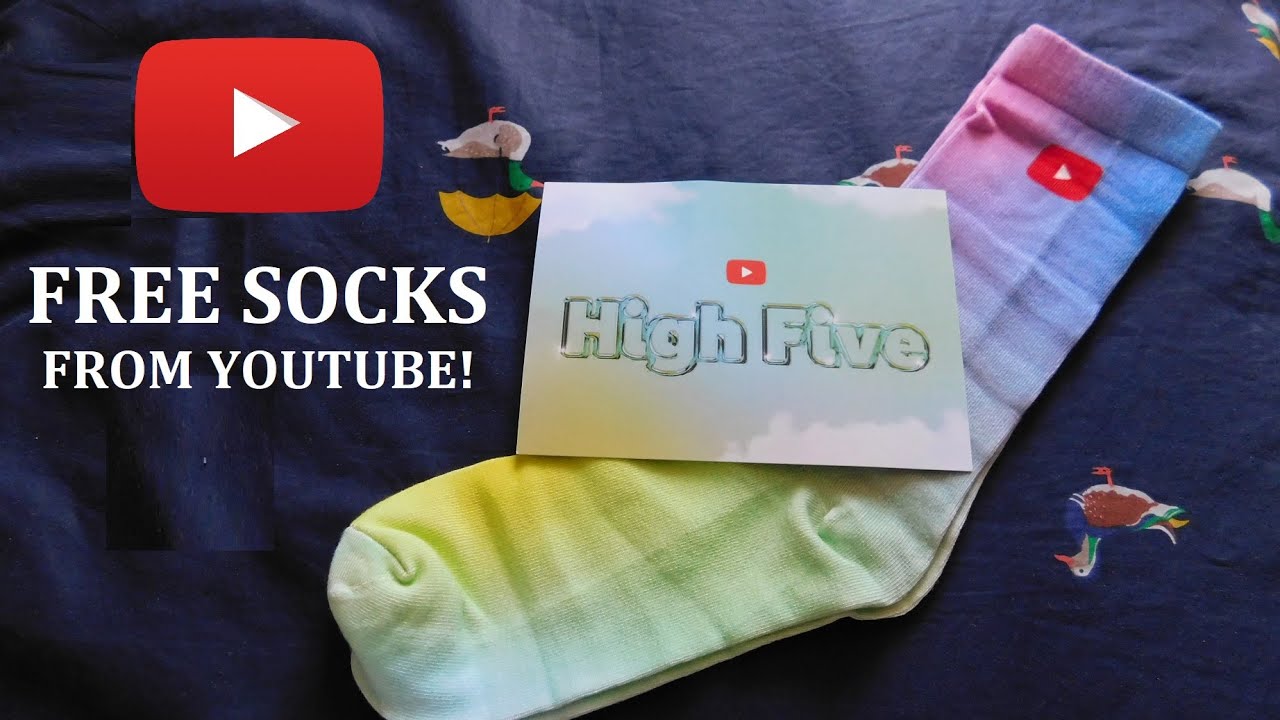 YouTube sent me a free pair of socks! (YouTube High Five!) # ...