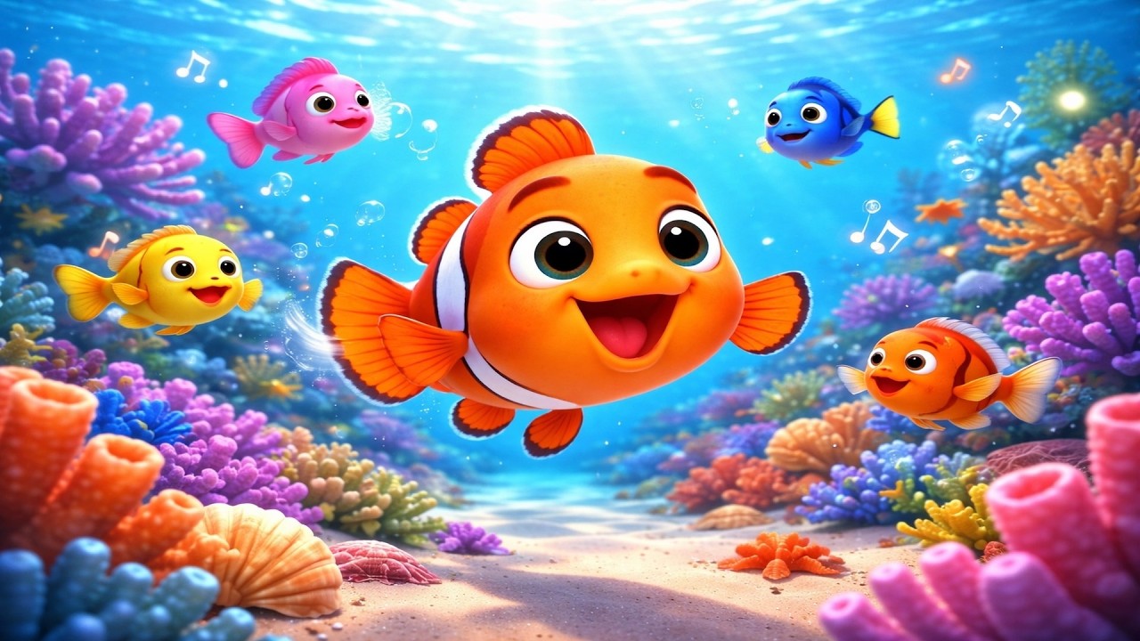The Fish Go Swimming | Fun Ocean Song for Kids | Nursery Rhymes & Kids ...