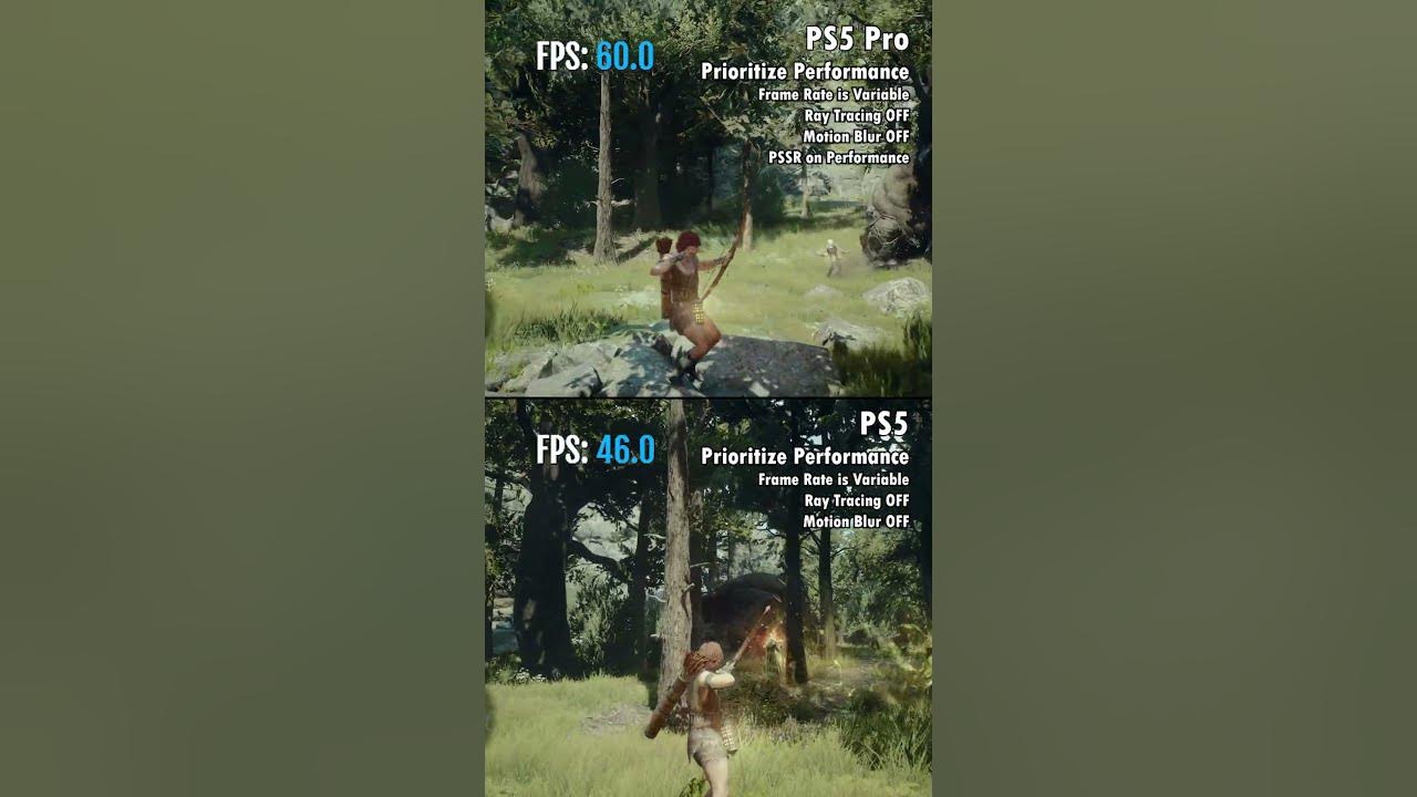 Dragon's Dogma 2 on PS5 vs. PS5 Pro in Performance Mode runs 10 to 15 FPS higher #ps5pro - YouTube