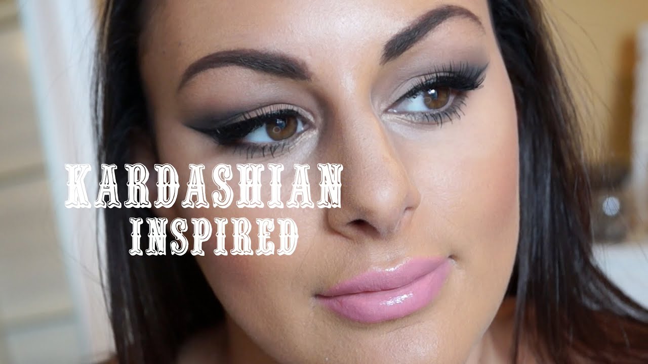 Kim Kardashian Inspired Makeup ☆ Winged Smokey Eye ☆ Clubbing Makeup ...